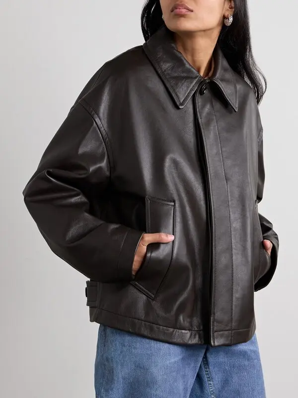 Bottega Veneta Shearling-trimmed Leather Jacket
