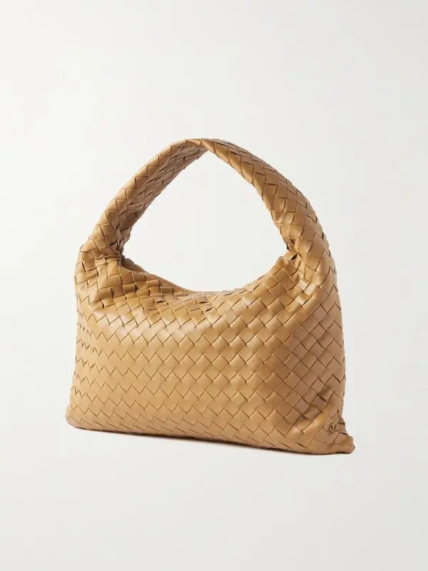 Bottega Veneta Hop Intrecciato Leather Tote - Brown