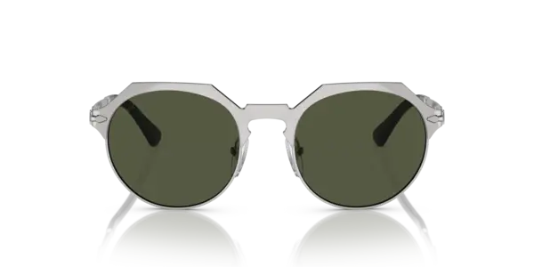Persol Brushed Silver Sunglasses - Green