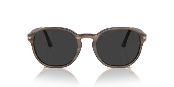 Persol Round Frame Sunglasses - Polar Black Grey