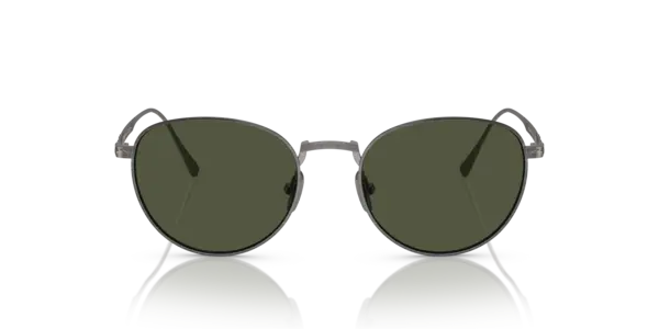 Persol Titanium Round Frame Sunglasses - Green