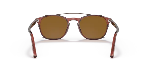 Persol Metal Clip-on Sunglasses - Polar Brown