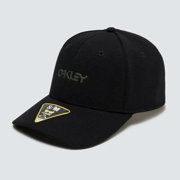 Oakley 6 Panel Stretch Metallic Hat - Black