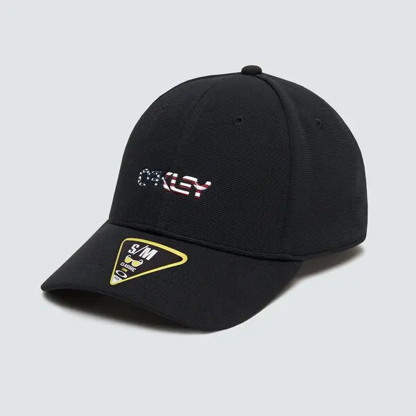 Oakley 6 Panel Stretch Metallic Cap - Black