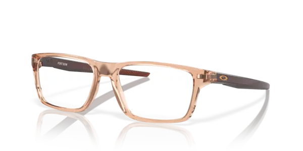 Oakley Port Bow Eyeglasses - Polished Transparent Sepia