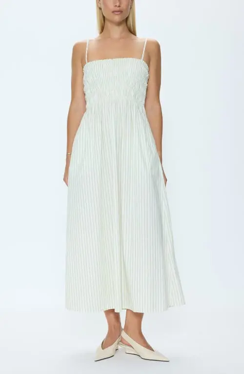 PISTOLA Bianca Maxi Sundress - Sage Egret Stripe