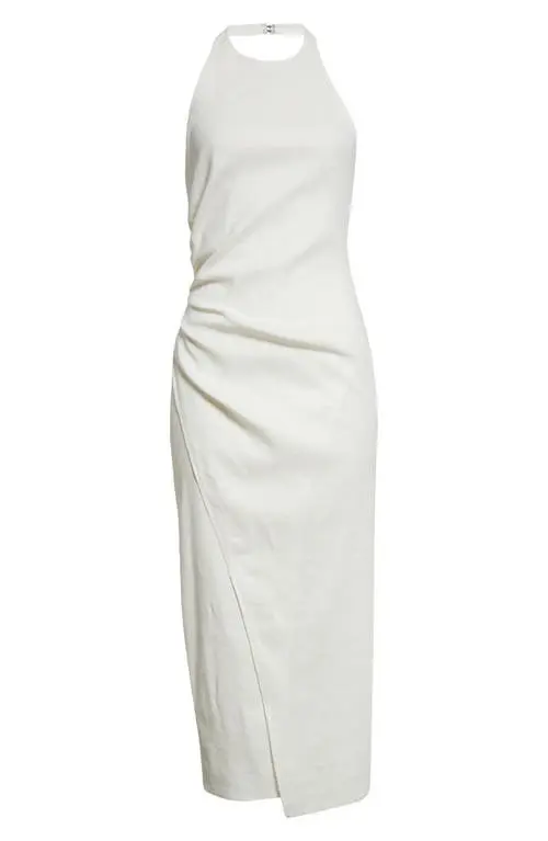 A.L.C. Sylvie Linen-blend Maxi Halter Dress - White