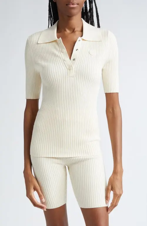SPORTY & RICH Rib Sweater Polo
