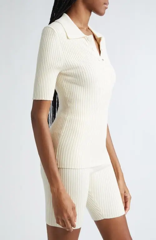 SPORTY & RICH Rib Sweater Polo