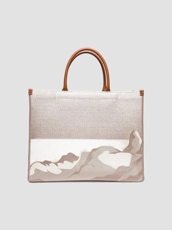 Santoni Embroidered Shopper Tote Bag