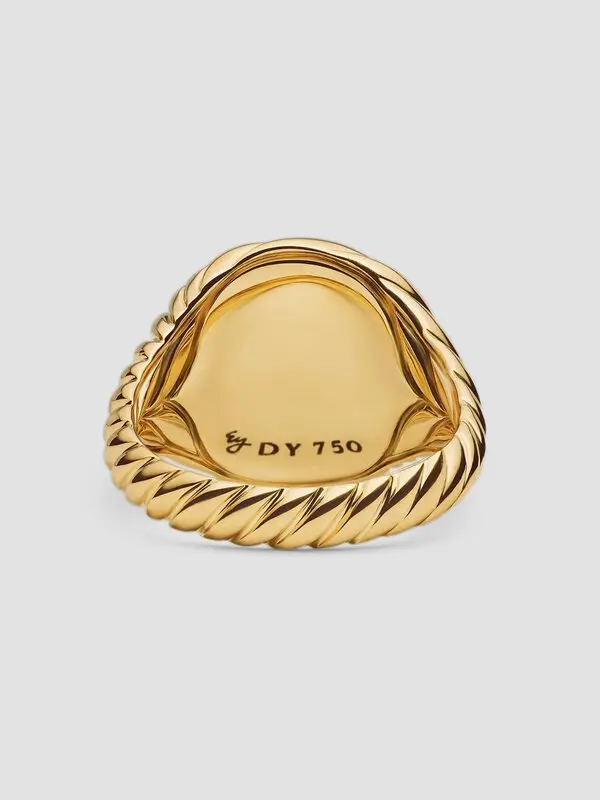 David Yurman Sculpted Cable Pinky Ring In 18k Yellow 13mm