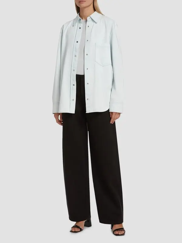 Vince Twill Snap-front Overshirt