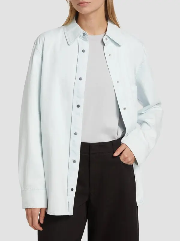 Vince Twill Snap-front Overshirt