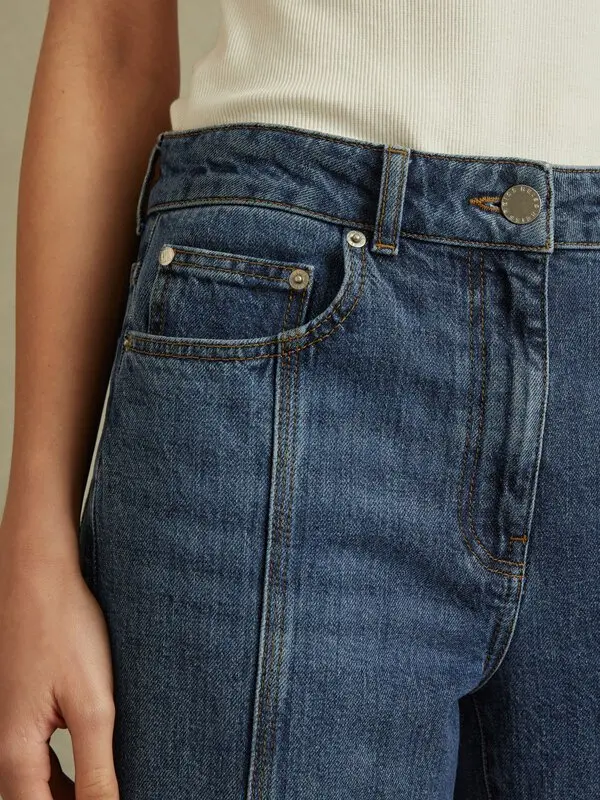 REISS Juniper Flared Jeans With Front Seam