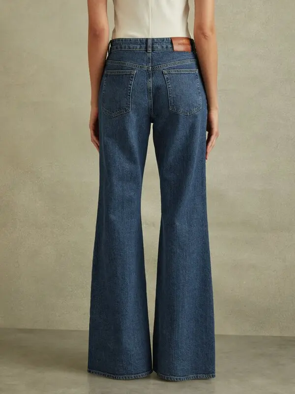 REISS Juniper Flared Jeans With Front Seam