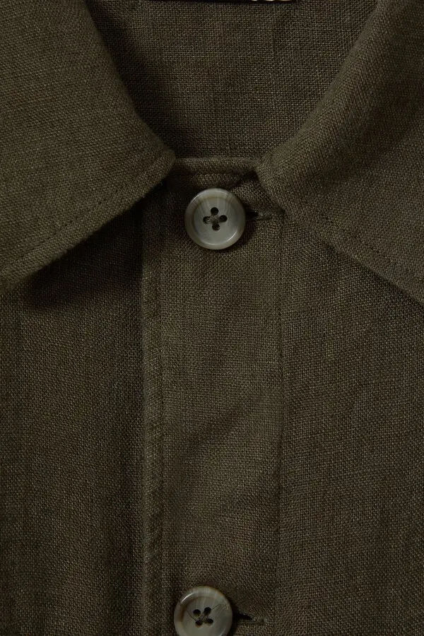 REISS Viera Linen Overshirt
