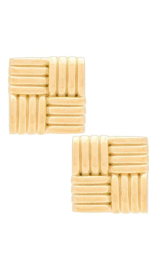 8 Other Reasons Square Earrings - Gold