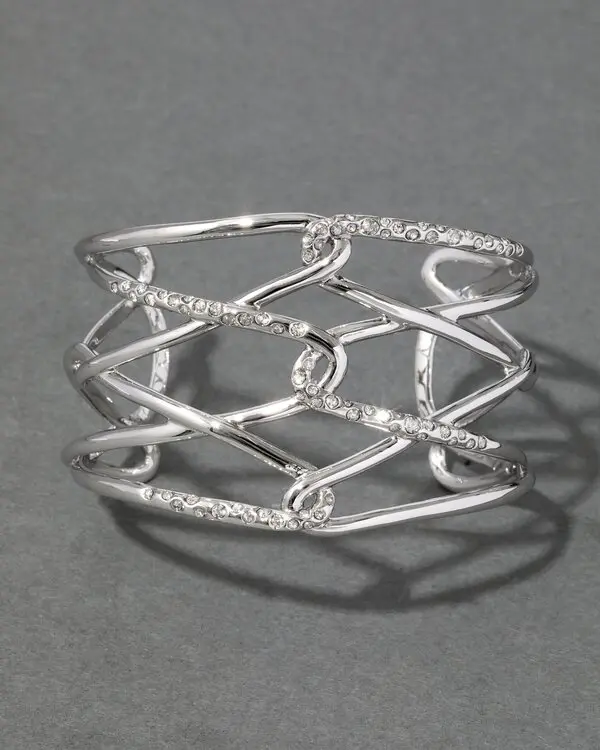 Alexis Bittar Lattice Crystal Cuff Bracelet