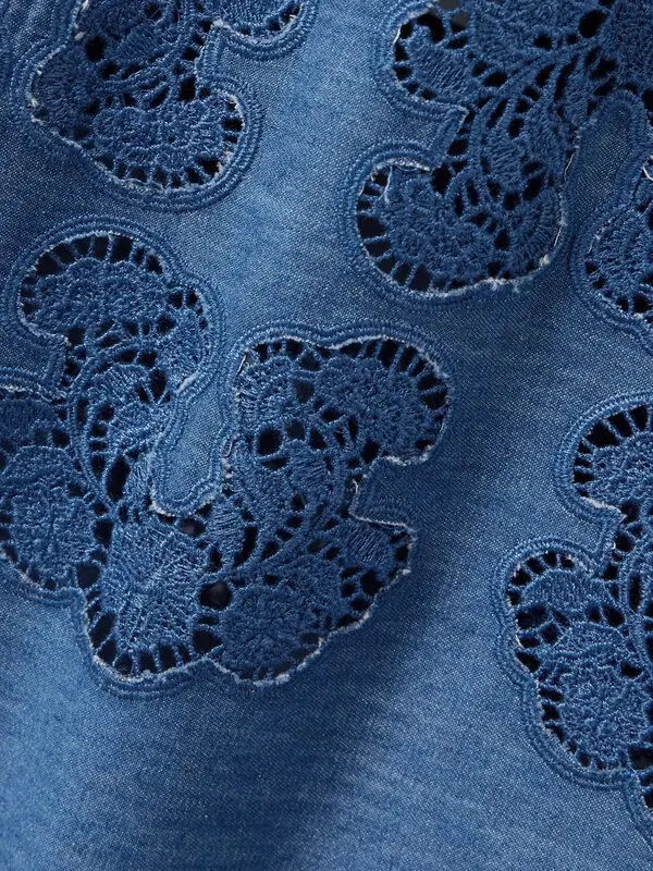 Miguelina Alegra Lace-trimmed Flared Pants