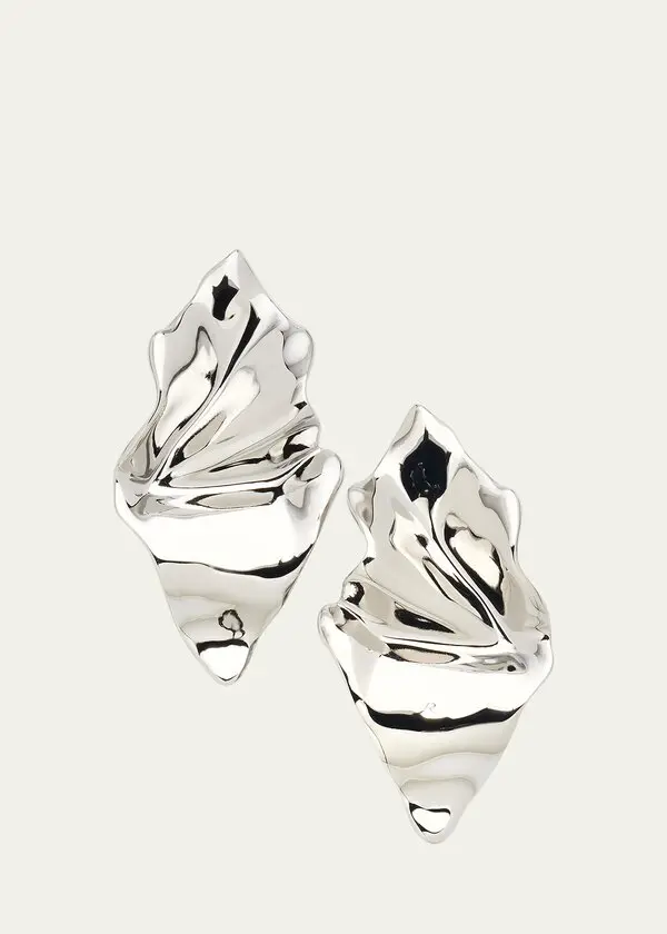 Alexis Bittar Crumpled Post Earrings - Gold