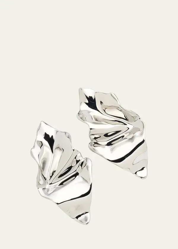 Alexis Bittar Crumpled Post Earrings - Gold