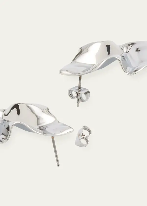 Alexis Bittar Crumpled Post Earrings - Gold