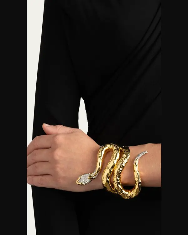 Alexis Bittar Serpent Crystal Cuff Bracelet