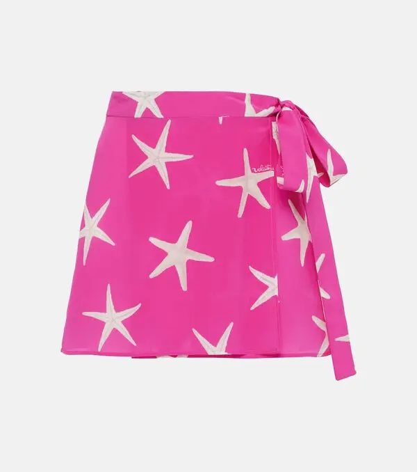 Valentino Garavani Printed Silk Wrap Skirt