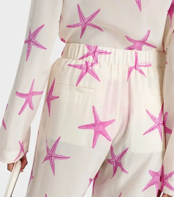 Valentino Garavani Printed High-rise Wide-leg Pants