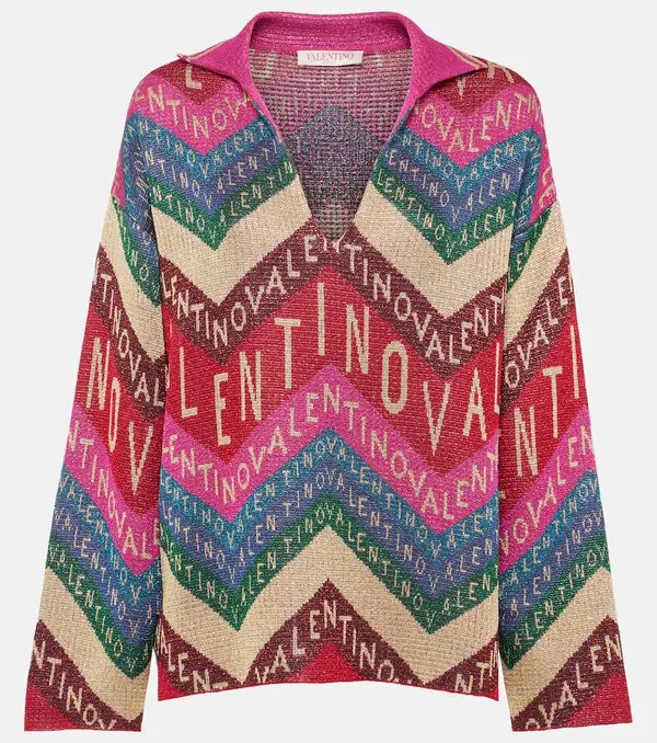 Valentino Garavani Logo Intarsia Sweater - Multicoloured
