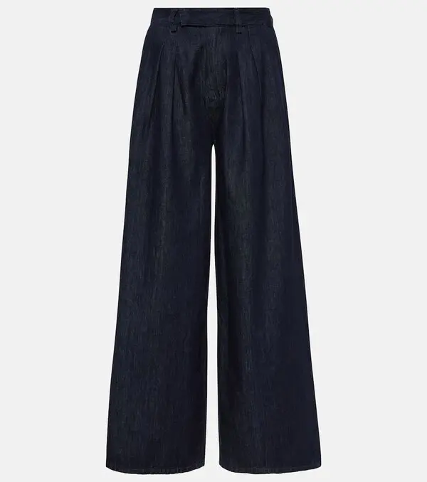 THE FRANKIE SHOP Nolan High-rise Wide-leg Jeans - Blue