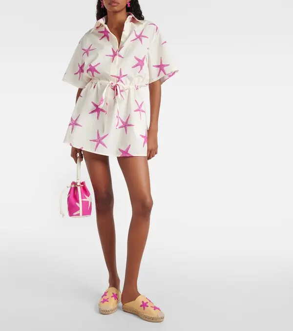 Valentino Garavani Starfish Cotton Poplin Minidress