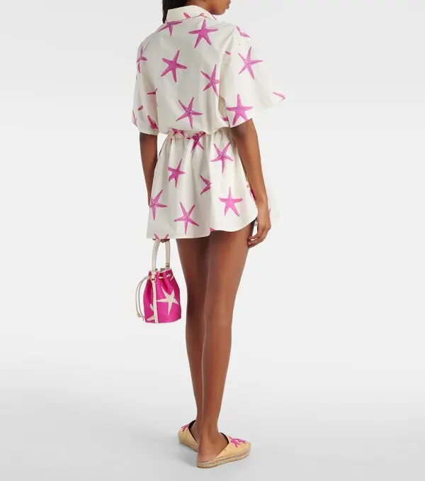 Valentino Garavani Starfish Cotton Poplin Minidress