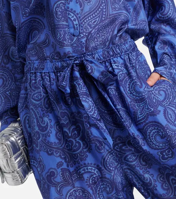 Zimmermann Ottie Paisley Silk Habotai Pants