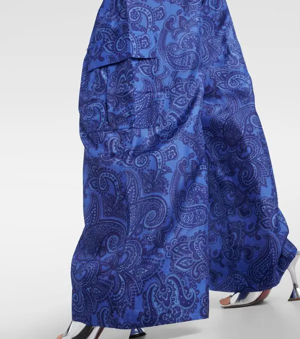 Zimmermann Ottie Paisley Silk Habotai Pants