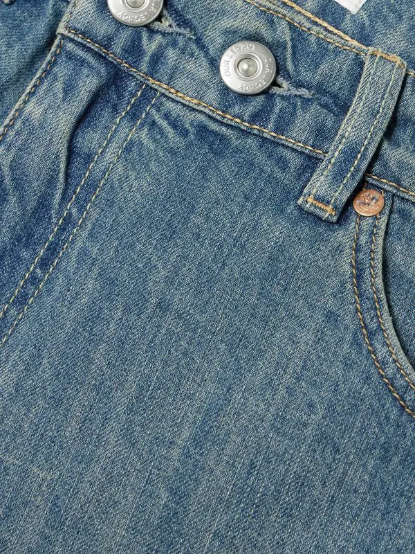 Our Legacy Cover Frayed Denim Mini Skirt - Blue