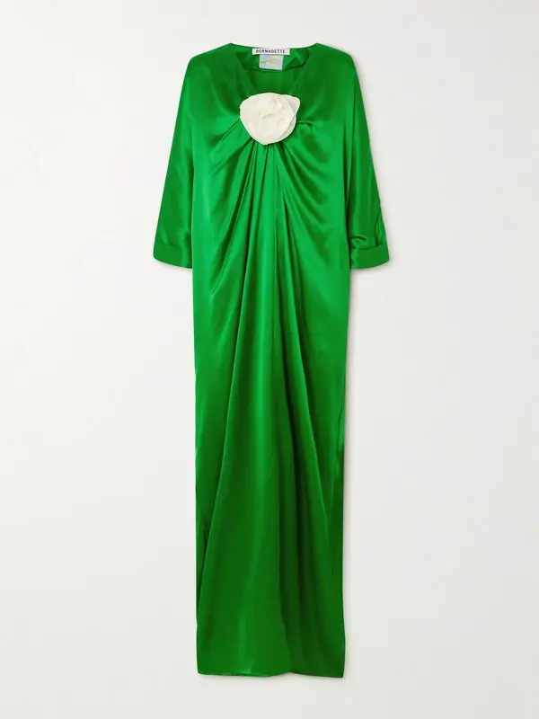Bernadette Gilles AppliquD Maxi Dress In Green - 50% Off | Editorialist