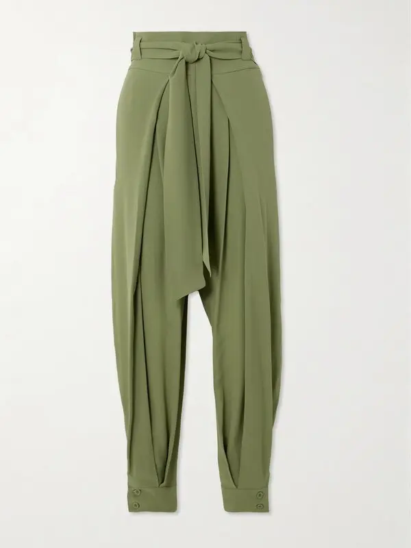 Loro Piana Gralan Belted Tapered Pants