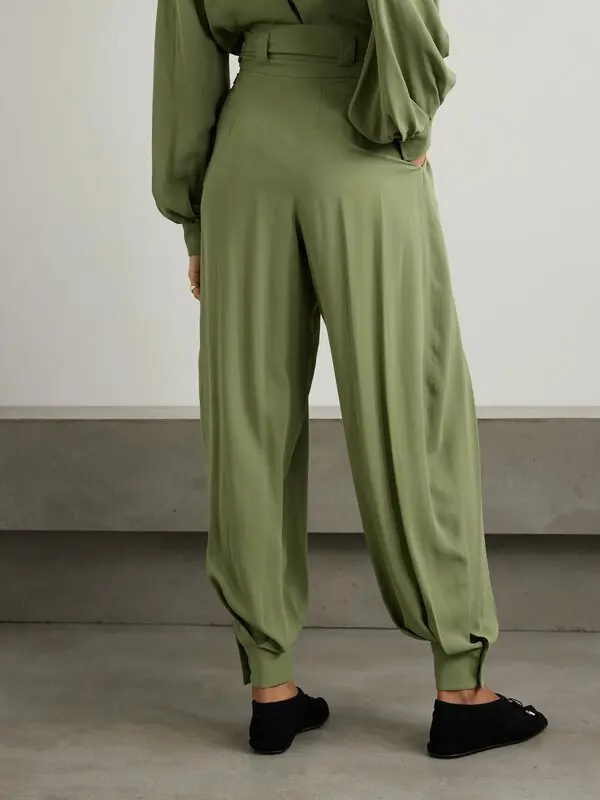 Loro Piana Gralan Belted Tapered Pants