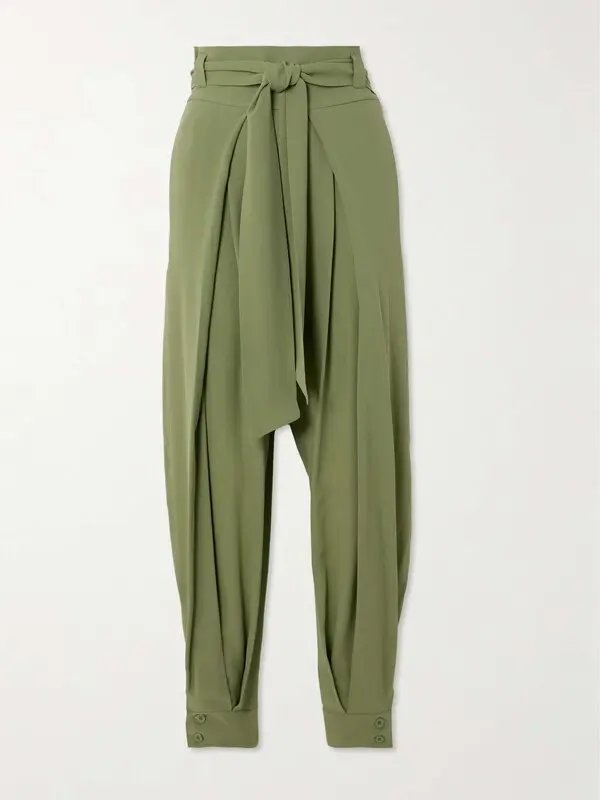 Loro Piana Gralan Belted Tapered Pants