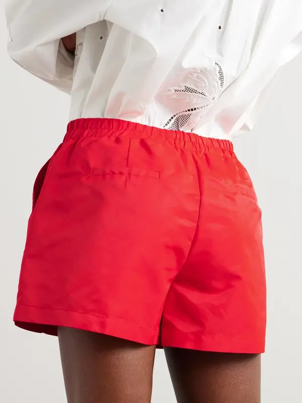Staud Taurus Paneled Shell Shorts - Red