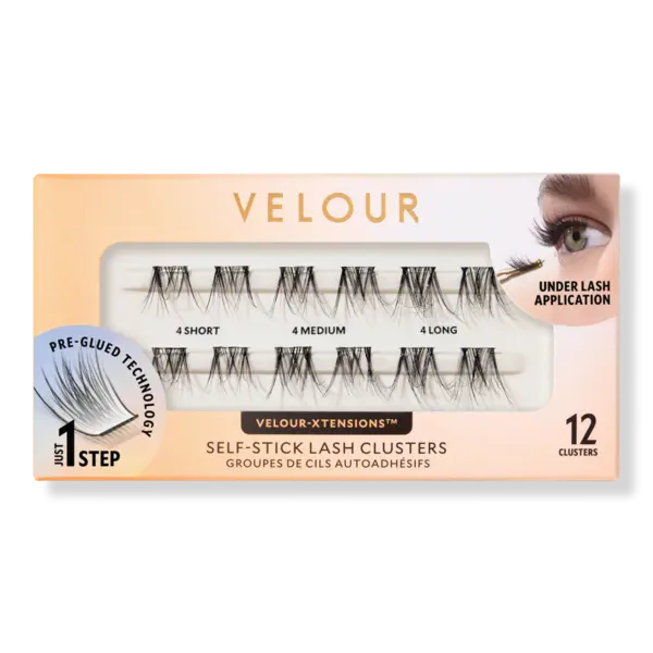 VELOUR Xtensions Self-stick Soft & Wispy Lash Clusters - One-color