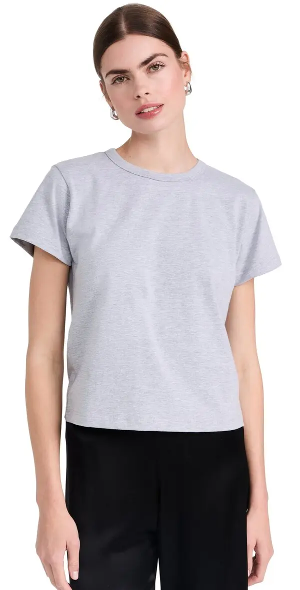 LESET The Margo Tee - Heather Grey
