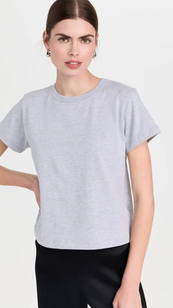 LESET The Margo Tee - Heather Grey