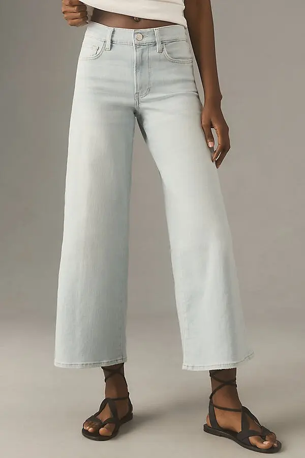 FRAME Le Palazzo High-rise Crop Wide-leg Jeans
