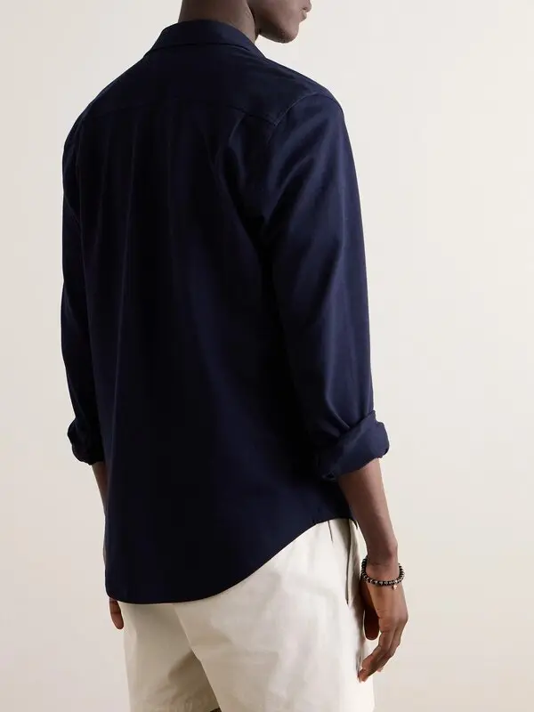 Orlebar Brown Giles Cotton-piqué Shirt - Blue