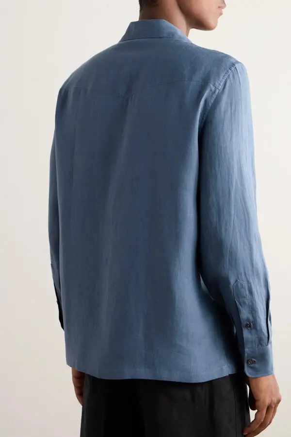Brunello Cucinelli Camp-collar Hemp Shirt