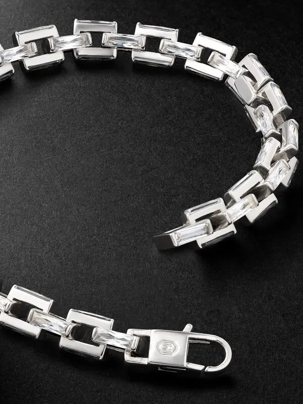 MAD Hatton Labs Infinity Sterling And Cubic Zirconia Chain Bracelet