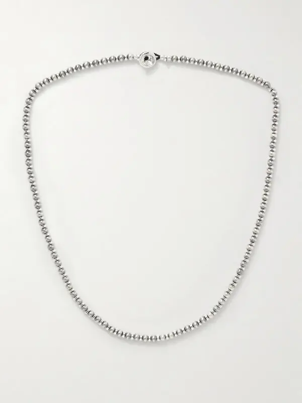 MIKIA Sterling And Hematite Beaded Necklace