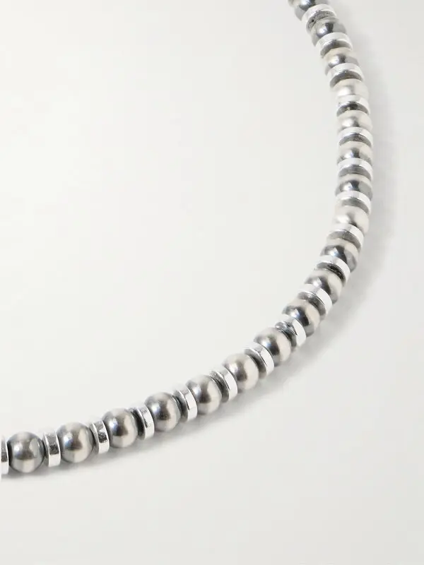 MIKIA Sterling And Hematite Beaded Necklace